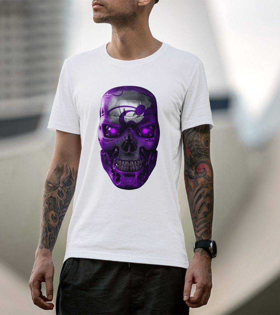 KANSAS STATE WILDCATS PURPLE SKULL T-Shirt
