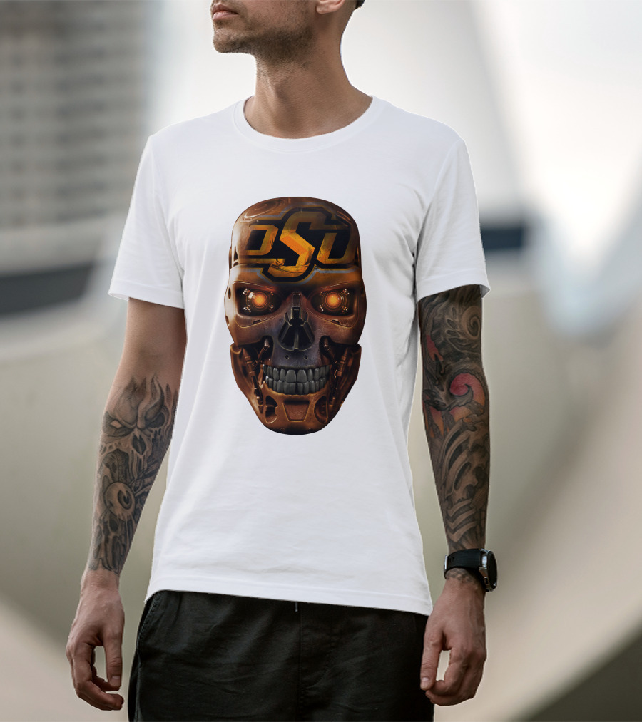 OSU Cowboys Skull Mechanic T-Shirt