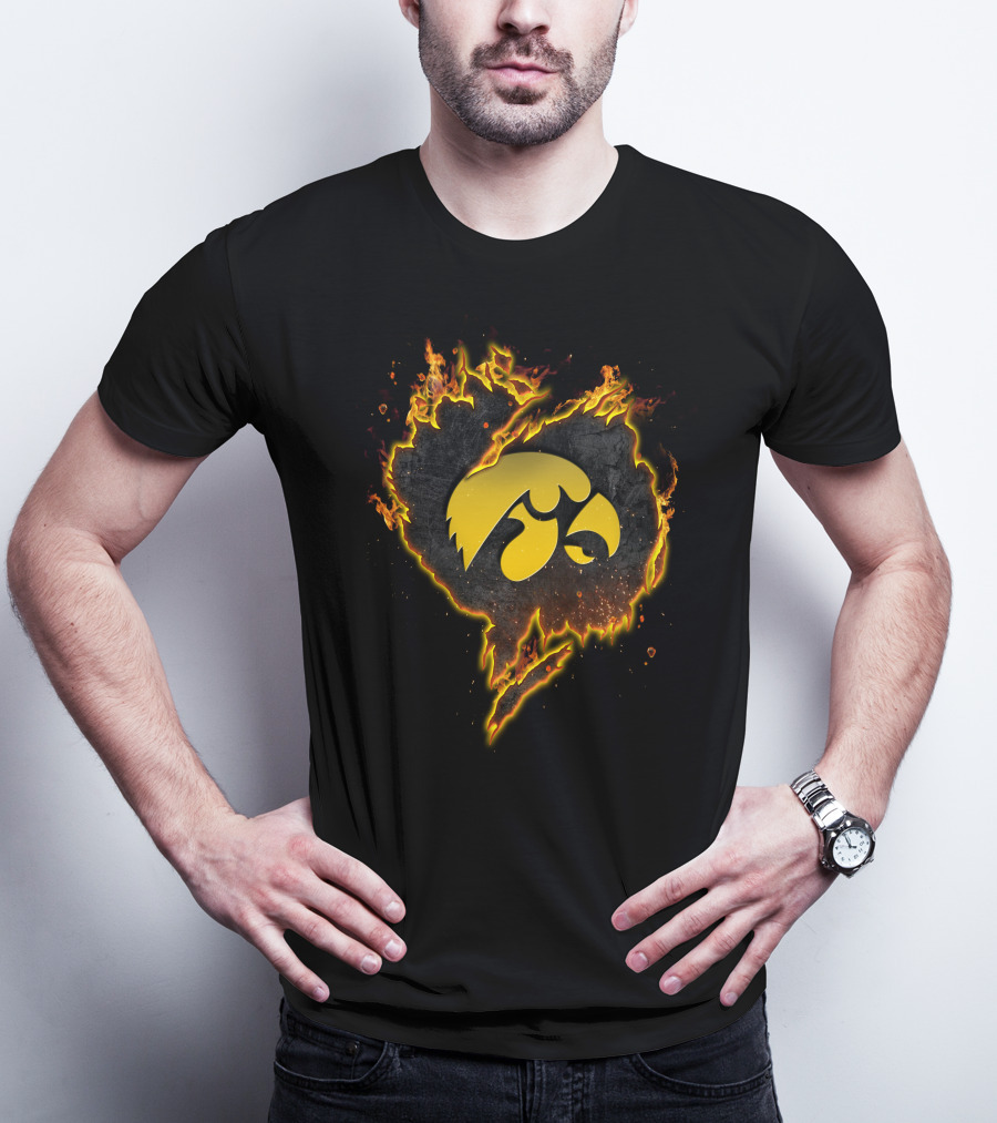 Love Hawkeyes Flaming T-Shirt