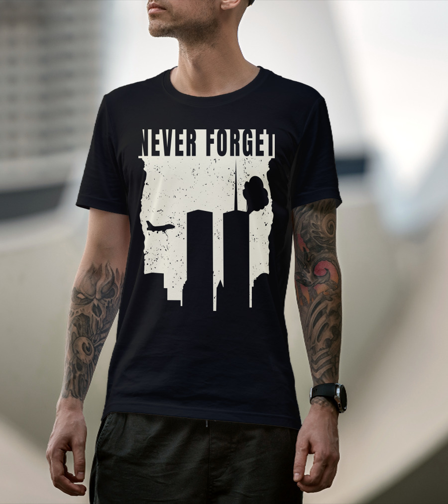 Never Forget 11Th Attacks Twin Towers Memorial T-Shirt