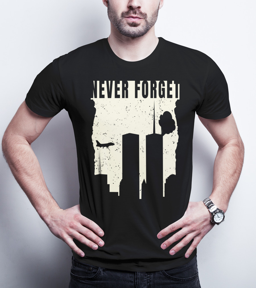 Never Forget 11Th Attacks Twin Towers Memorial T-Shirt