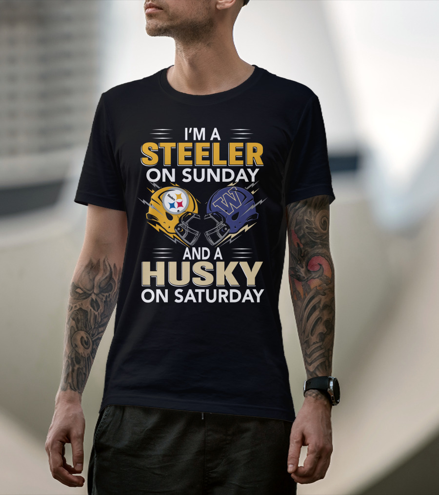 I'm A Steeler On Sunday And A Husky On Saturday T-Shirt