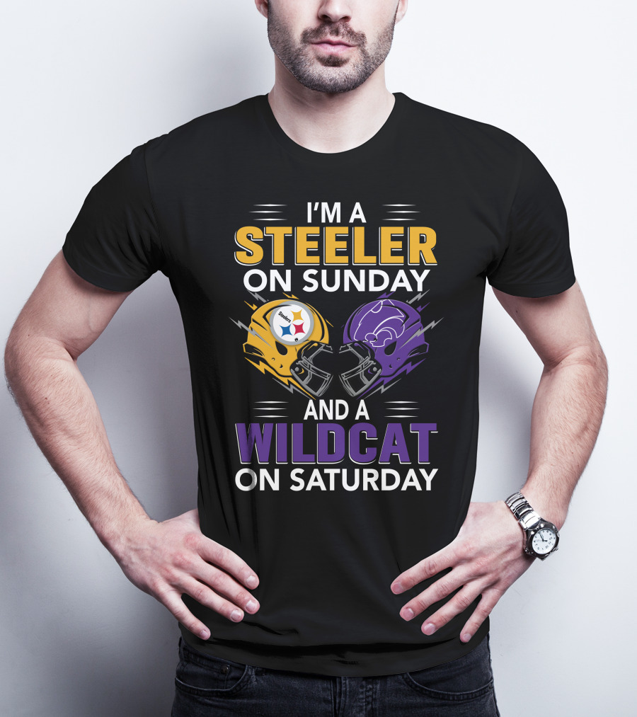 I'm A Steeler On Sunday And A Wildcat On Saturday T-Shirt