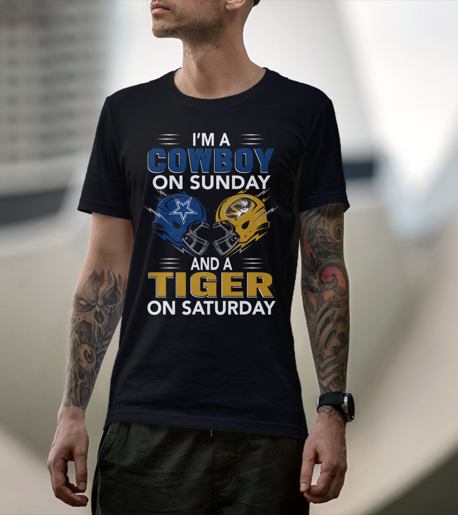 I'm A Cowboy On Sunday And A Tiger On Saturday T-Shirt