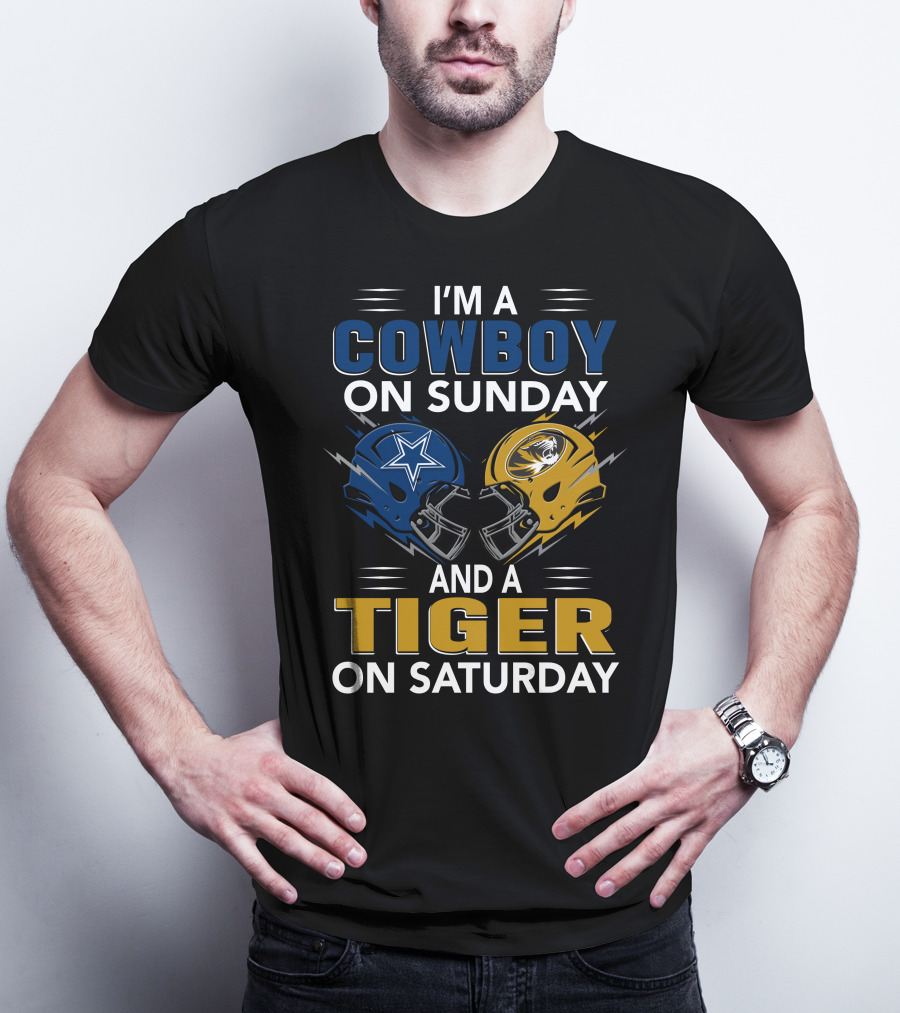 I'm A Cowboy On Sunday And A Tiger On Saturday T-Shirt