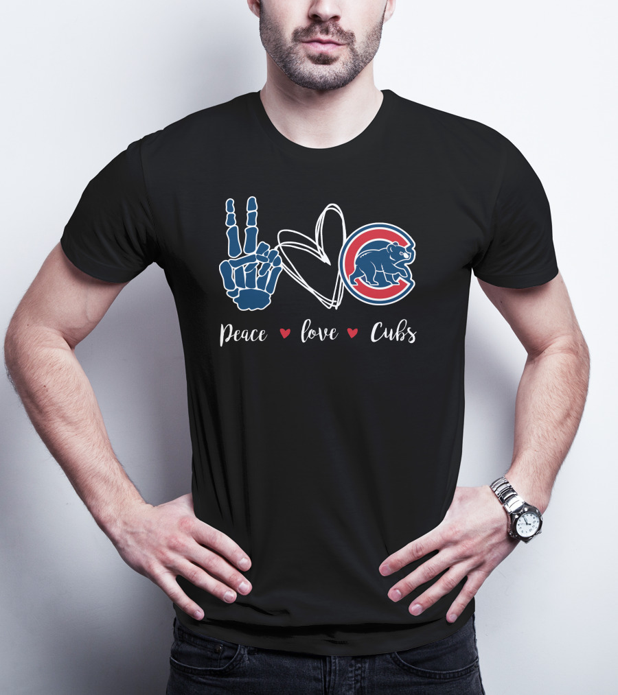 Peace Love Cubs Chicago Cubs T-Shirt