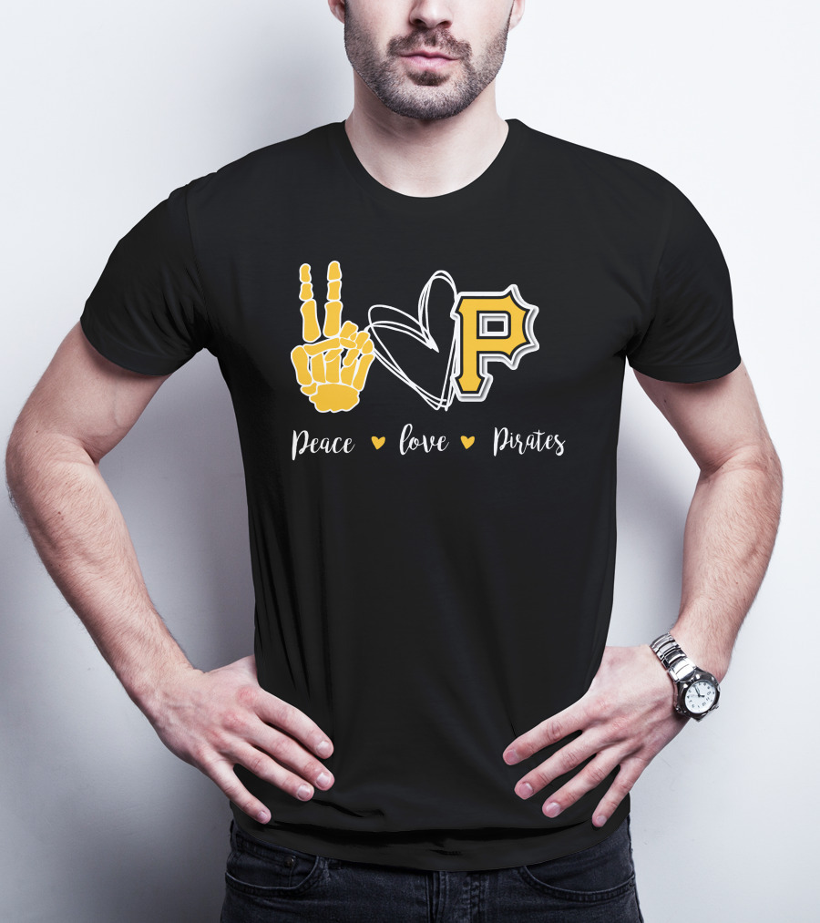 Peace Love Pittsburgh Pirates T-Shirt