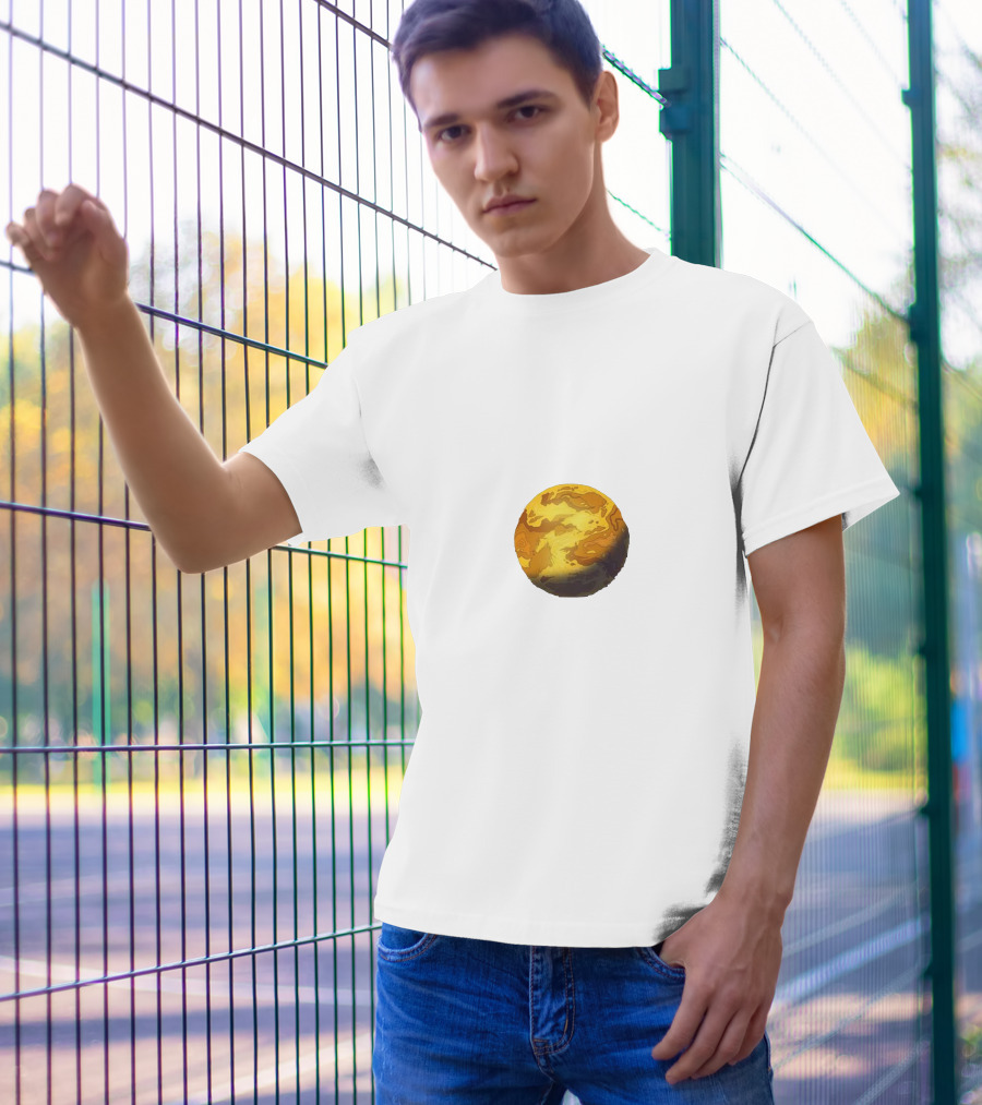 Mootopia Planet Cheese Sphere Block T-Shirt