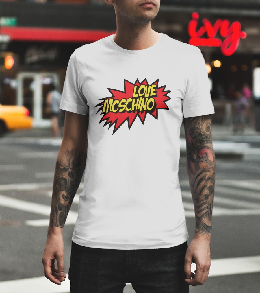 Love Moschino Comic Book Style Burst T-Shirt