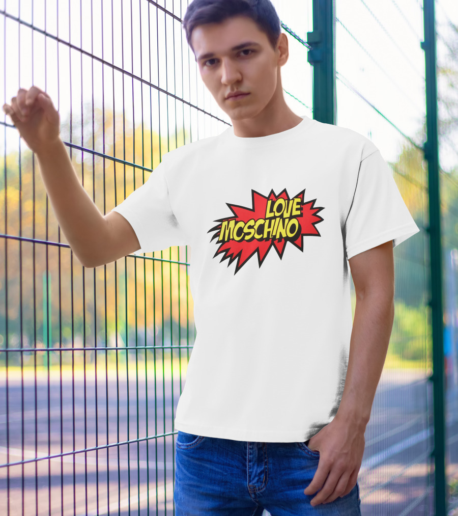 Love Moschino Comic Book Style Burst T-Shirt