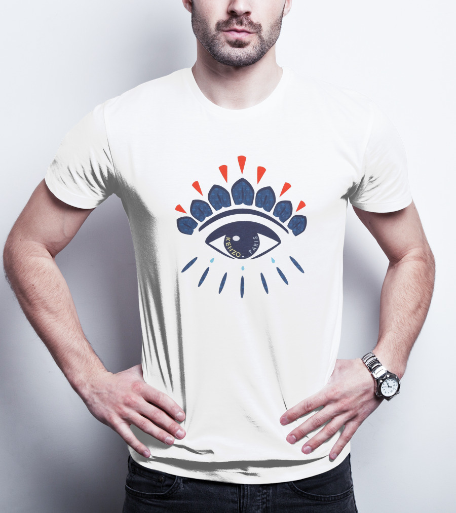 Kenzo Eye Paris Bold Graphic Motif T-Shirt