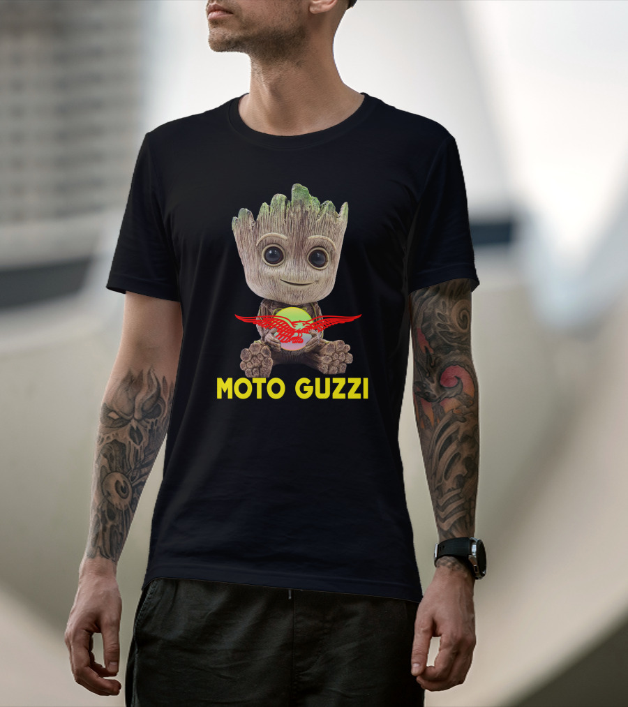 MOTO GUZZI GUZZI Baby Tree Character Holding Red Eagle T-Shirt
