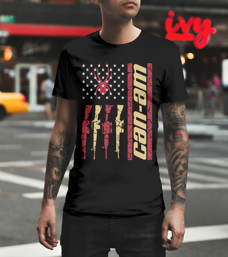 CAN-AM Spider Rifle American Flag T-Shirt