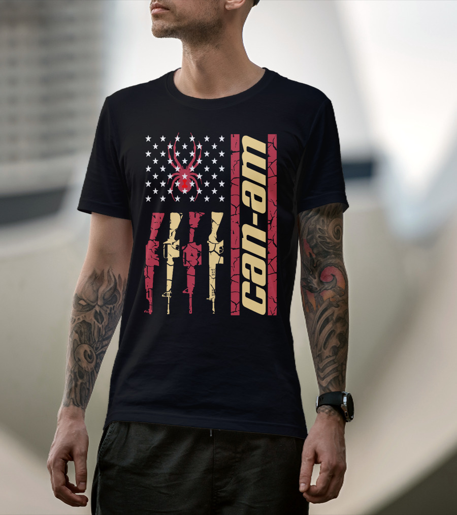 CAN-AM Spider Rifle American Flag T-Shirt