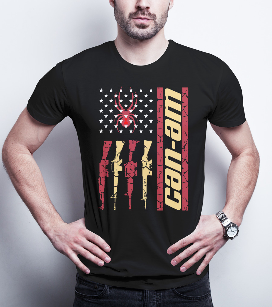 CAN-AM Spider Rifle American Flag T-Shirt