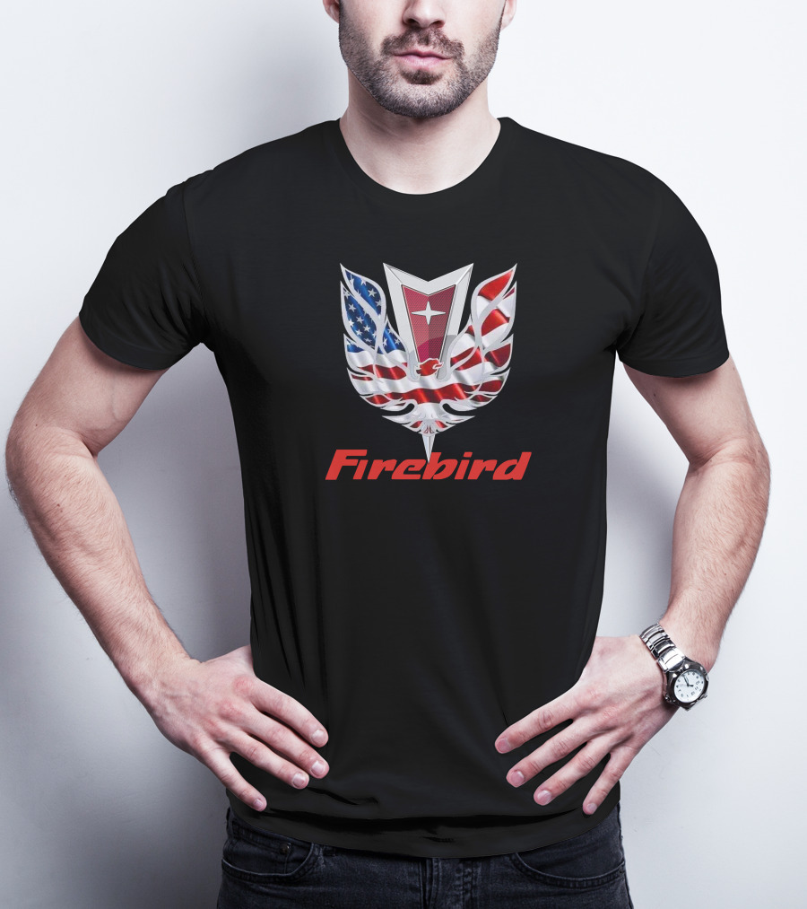 Firebird American Flag Eagle Emblem T-Shirt