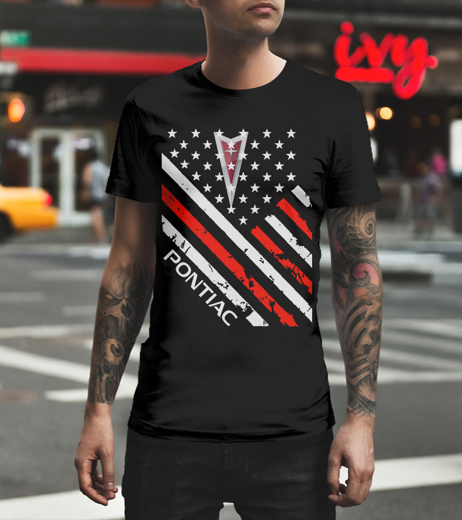 Pontiac Stars Stripes Emblem T-Shirt