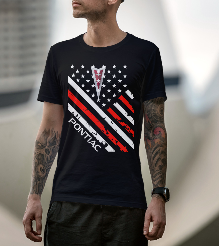 Pontiac Stars Stripes Emblem T-Shirt