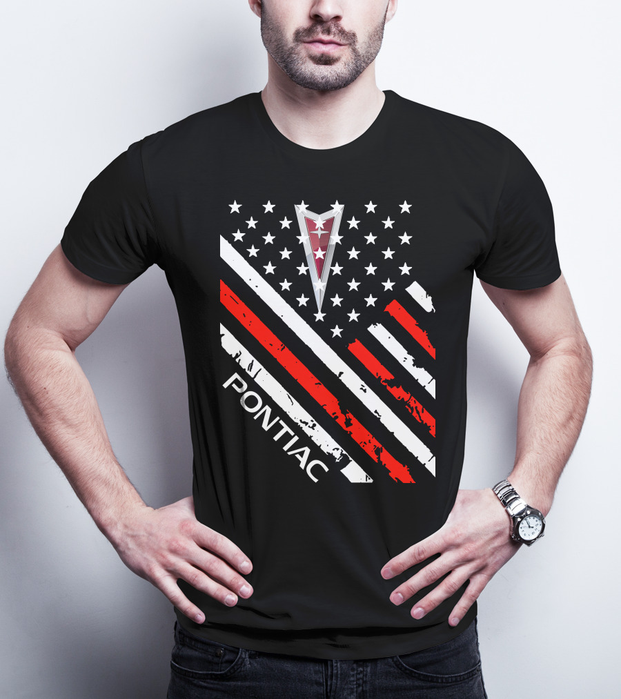 Pontiac Stars Stripes Emblem T-Shirt