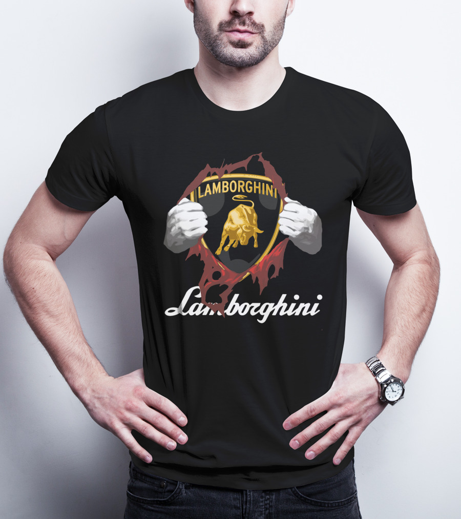 Lamborghini Bull Logo Tear Effect T-Shirt