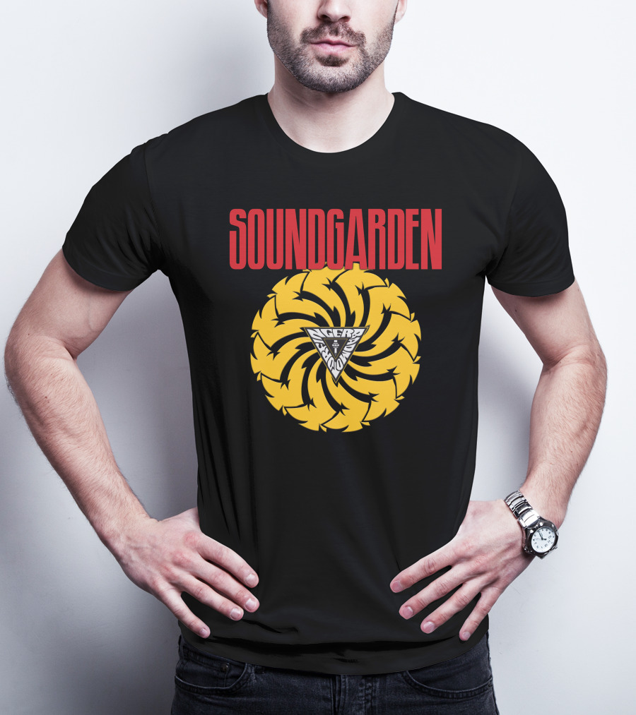 Soundgarden Badmotorfinger Yellow Spiral T-Shirt
