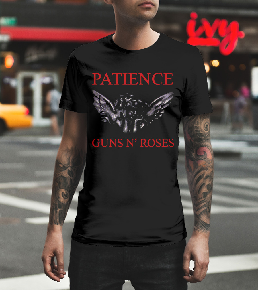 Patience Guns N' Roses Angel Wings T-Shirt