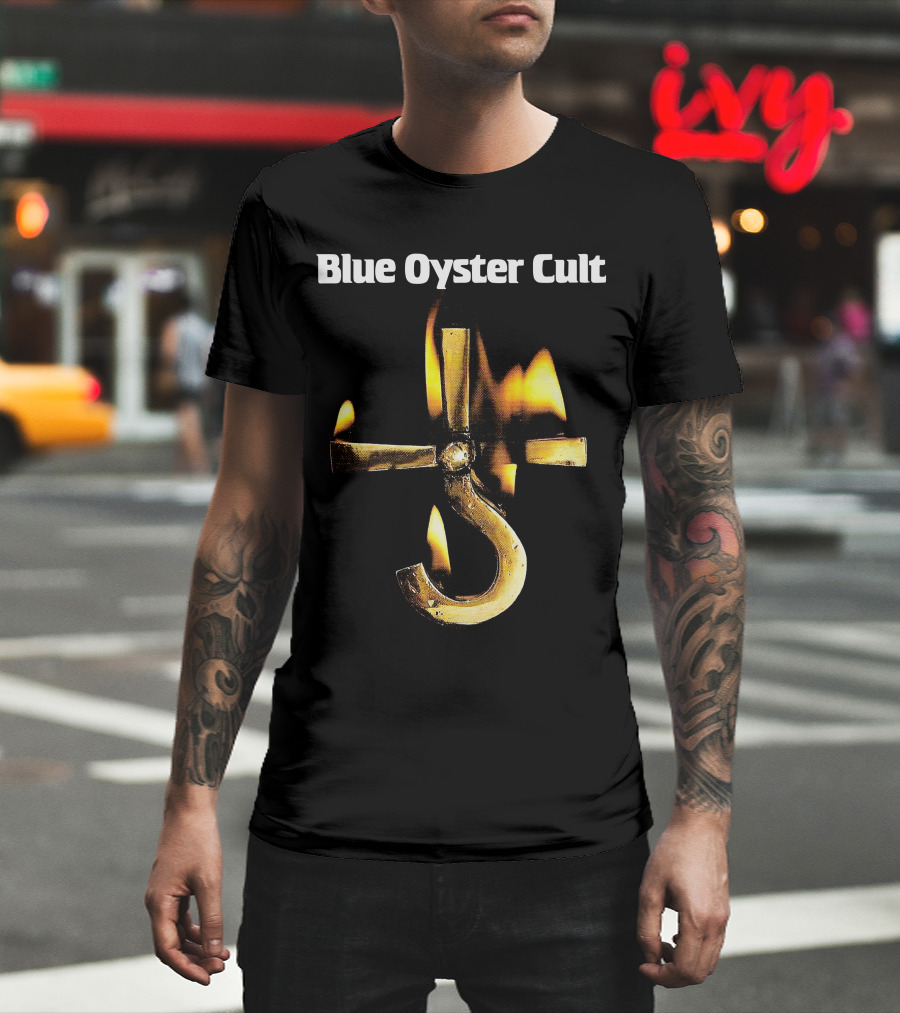 Blue Oyster Cult Career Of Evil Flaming Hook T-Shirt