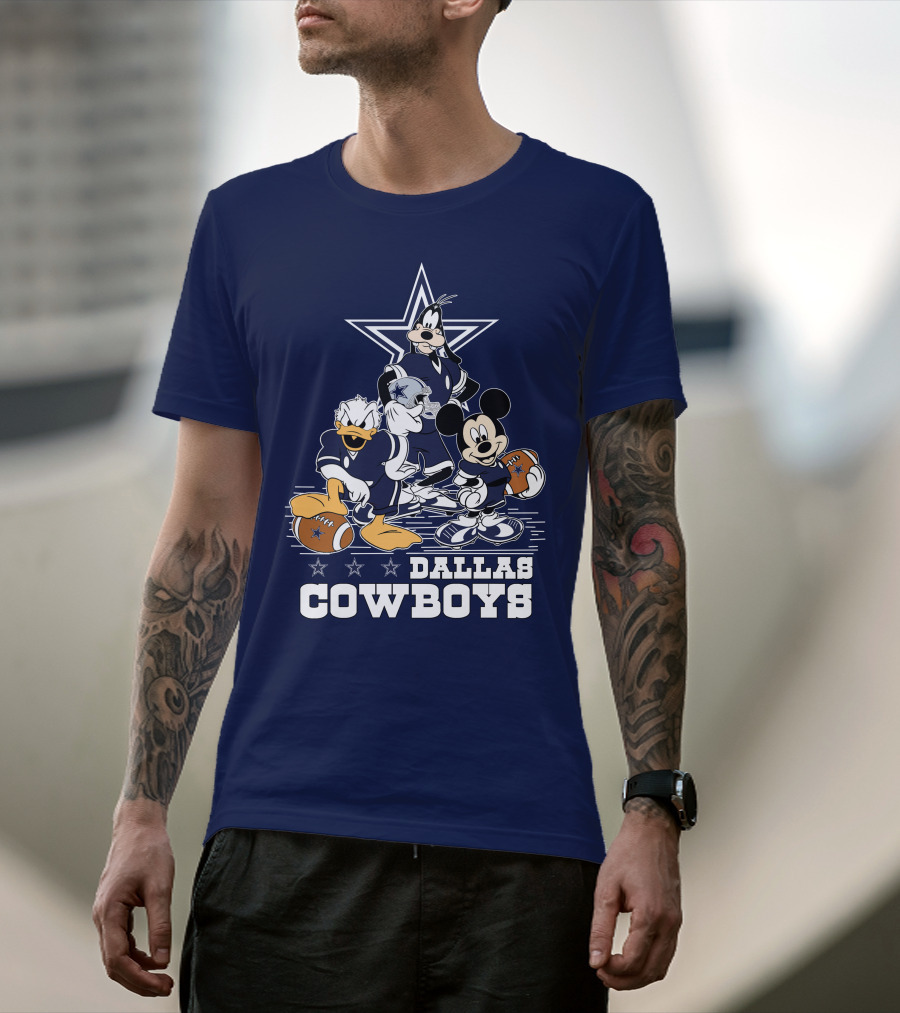 Dallas Cowboys Mickey Donald Goofy Football Team T-Shirt