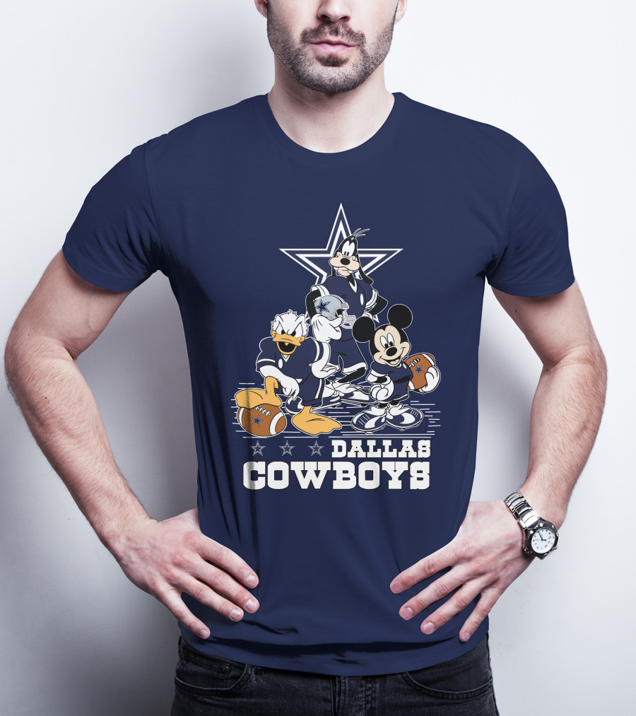 Dallas Cowboys Mickey Donald Goofy Football Team T-Shirt