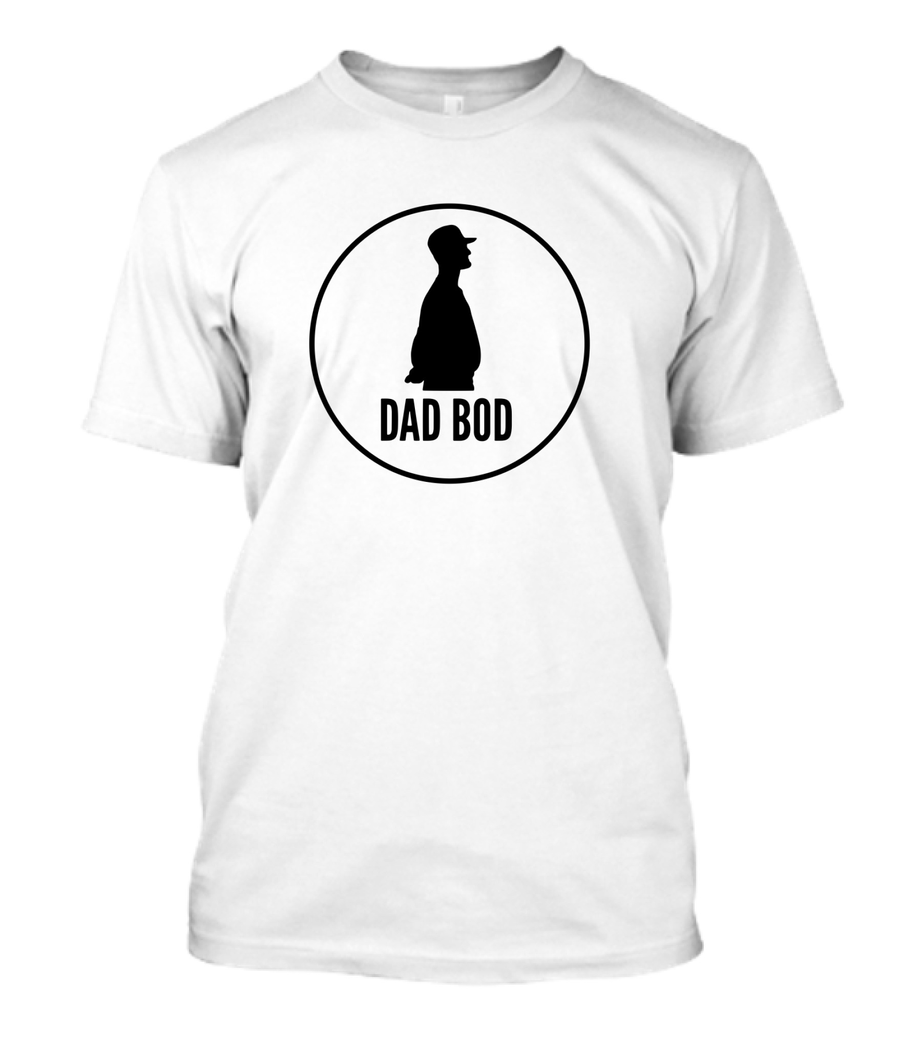 Dad Bod Silhouette Icon Baseball Cap T-Shirt