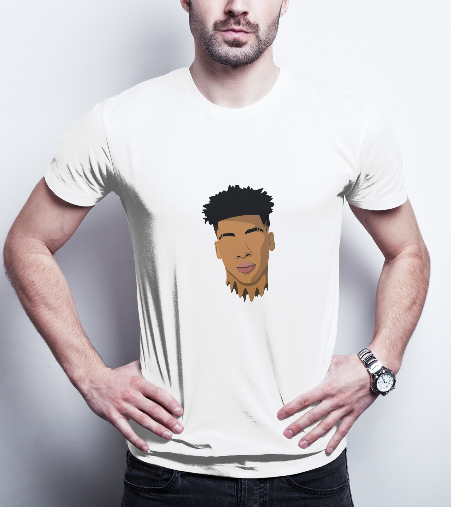 NLE Choppa Stylized Portrait Face T-Shirt