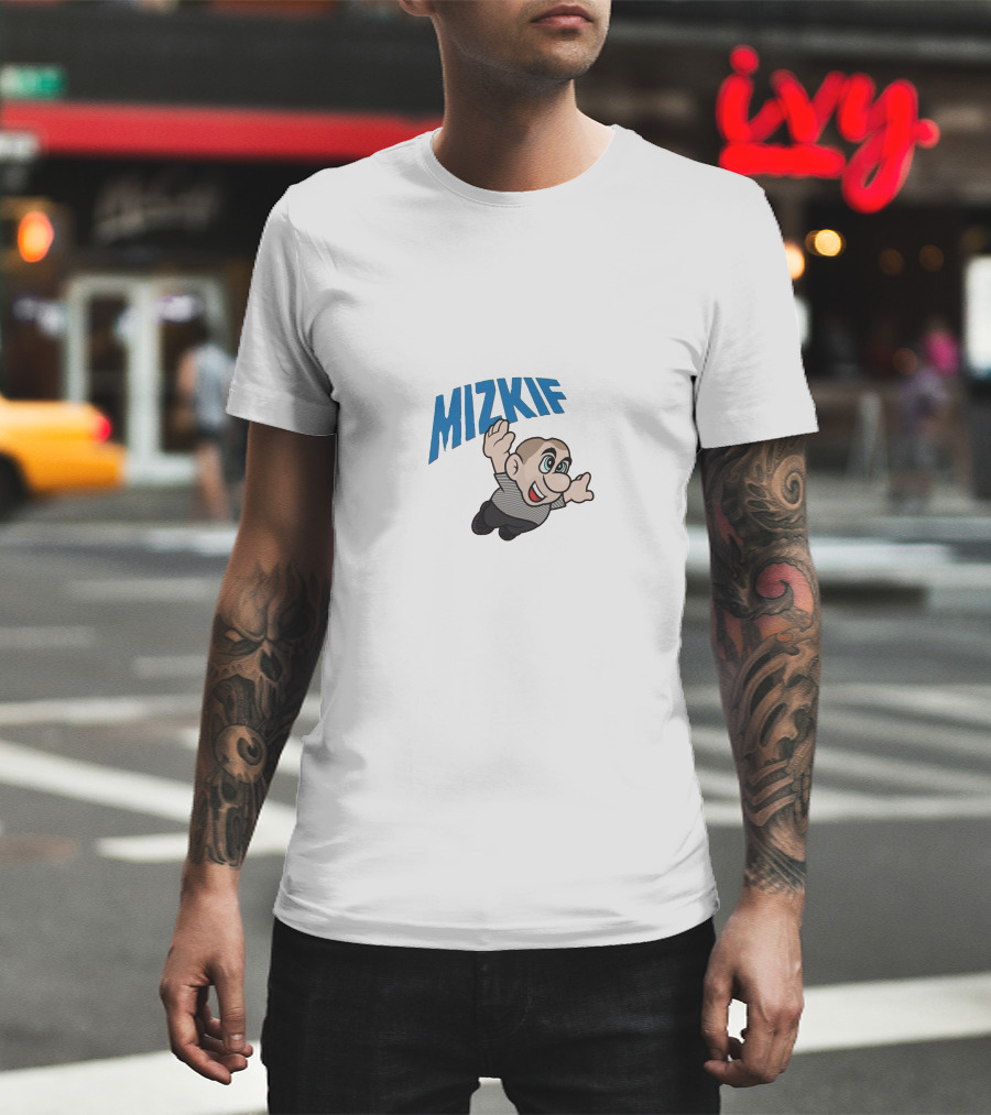Mizkif Cartoon Character Flying Action Hero Pose T-Shirt