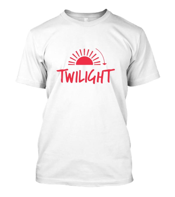 TWILIGHT Sunset Symbol With Red Sun Arrows And Rays T-Shirt