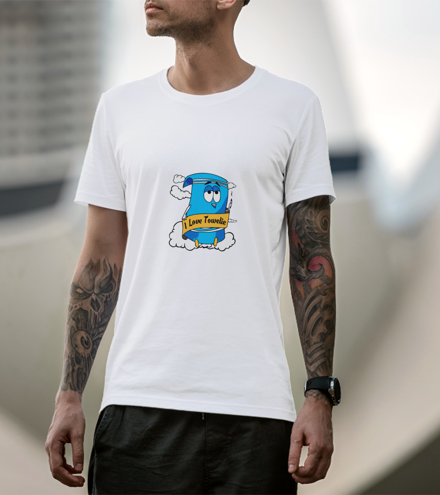 I Love Towelie South Park Cartoon Character With Joint And Clouds T-Shirt