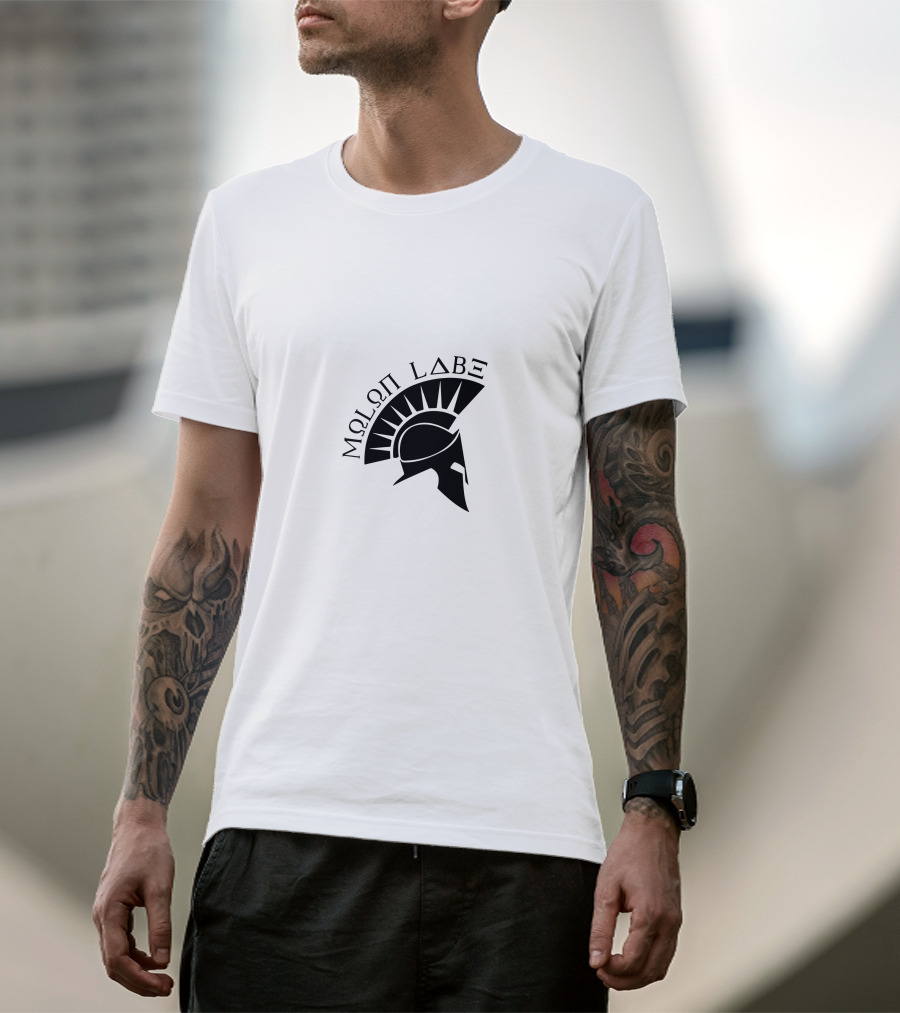 Molon Labe Spartan Helmet Greek Warrior T-Shirt
