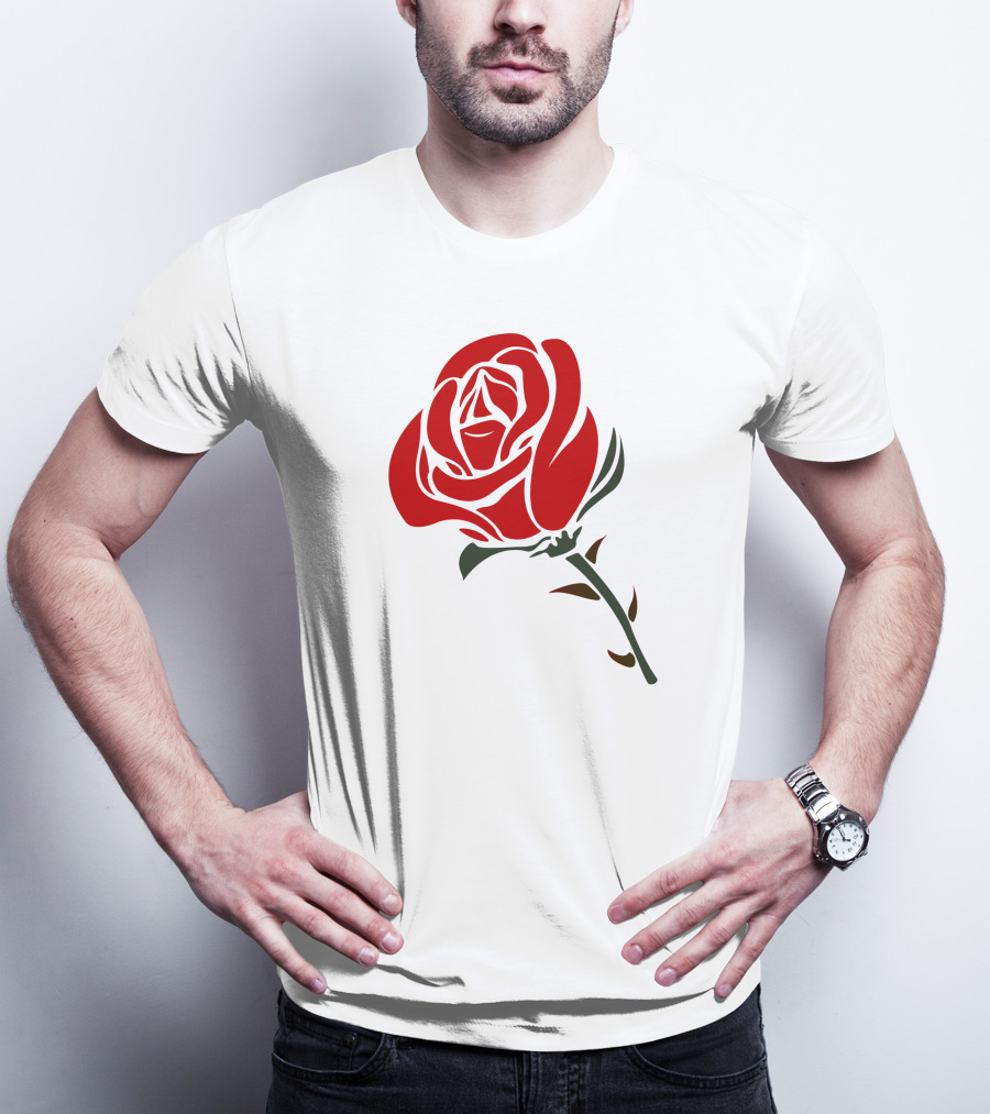 Roze Red Rose Blossom Iconic T-Shirt
