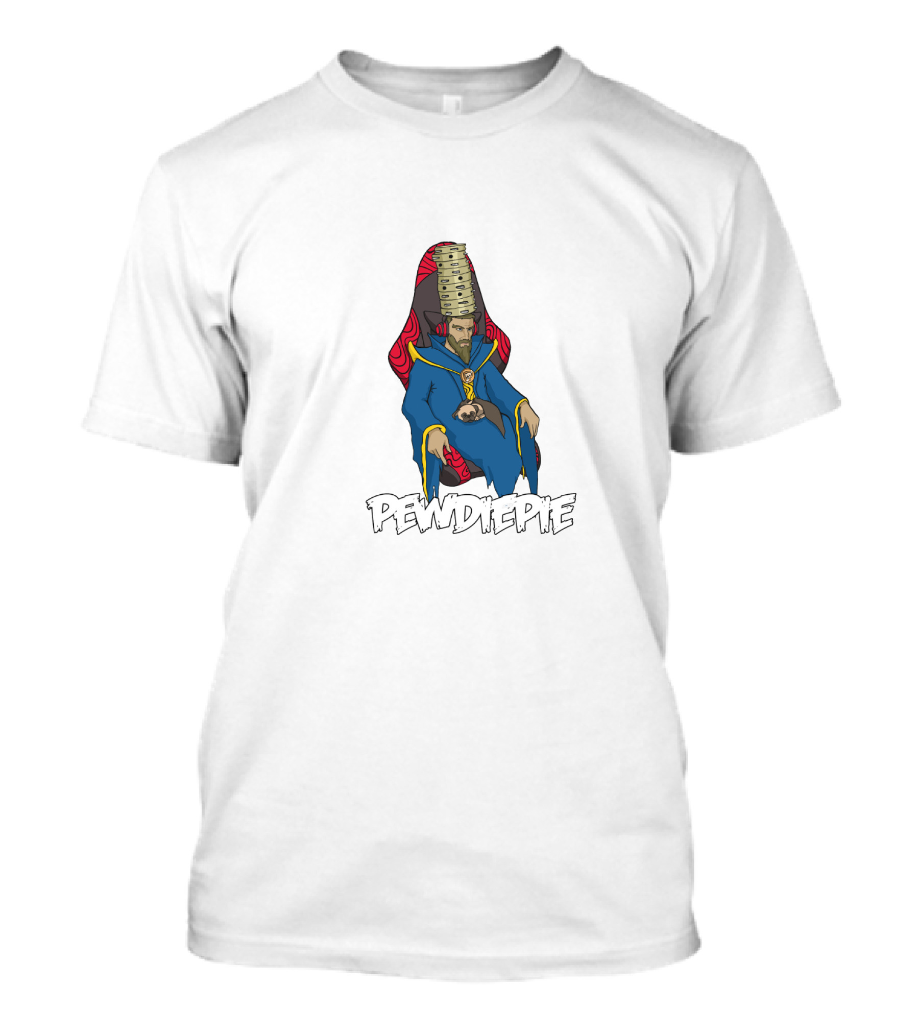 Pewdiepie Tambourine T-Series Meme Pope Francis T-Shirt