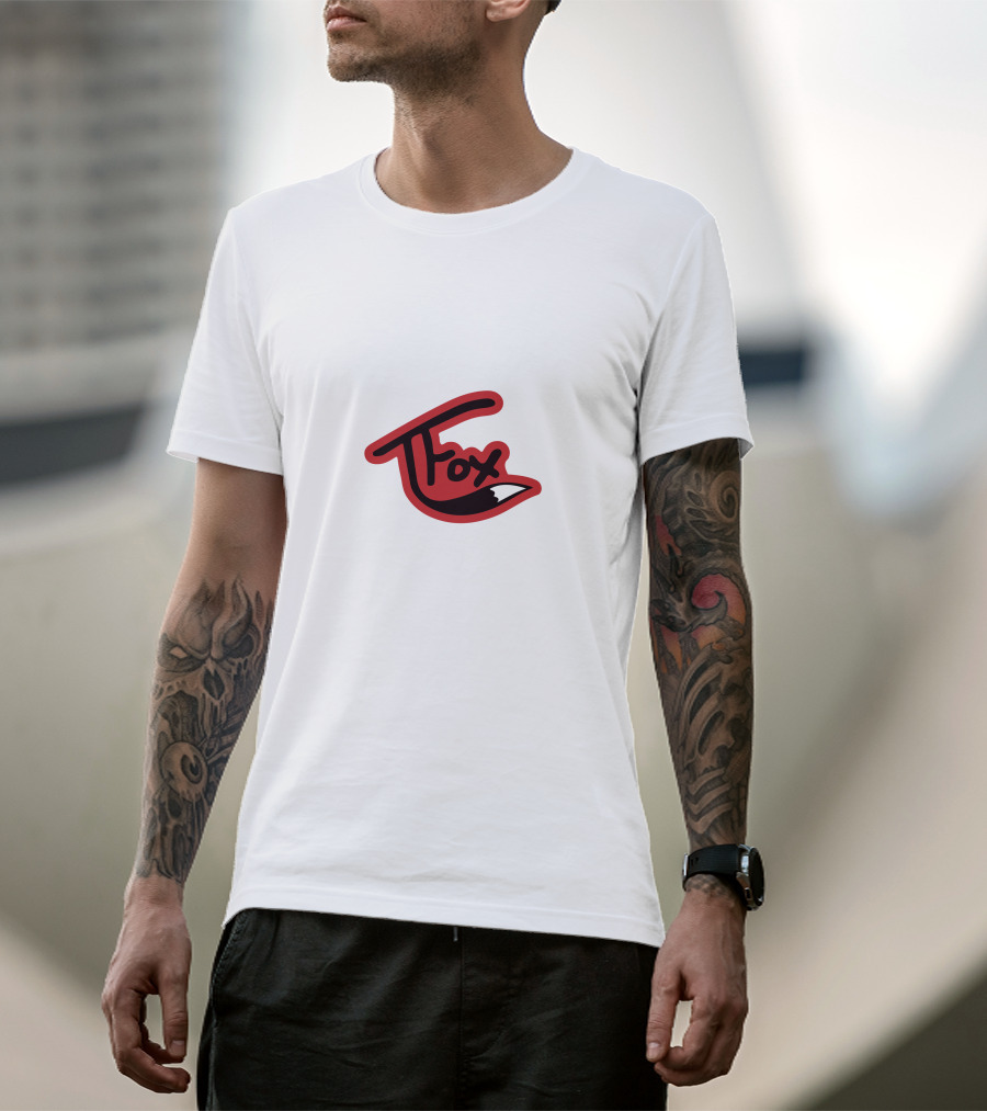 TFox Red And Black Logo With Fox Tail Detail T-Shirt