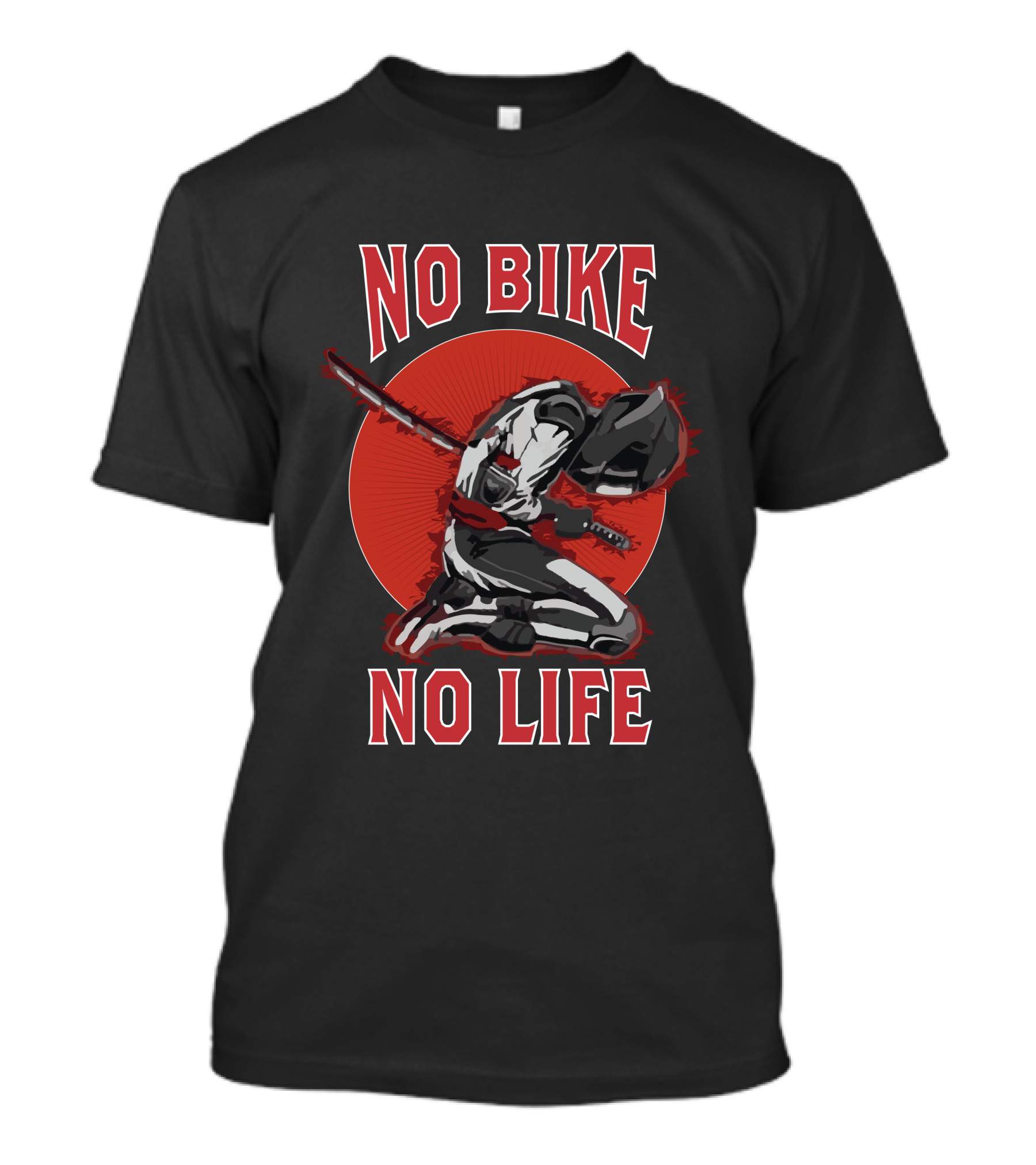 No Bike No Life Knight USA T-Shirt