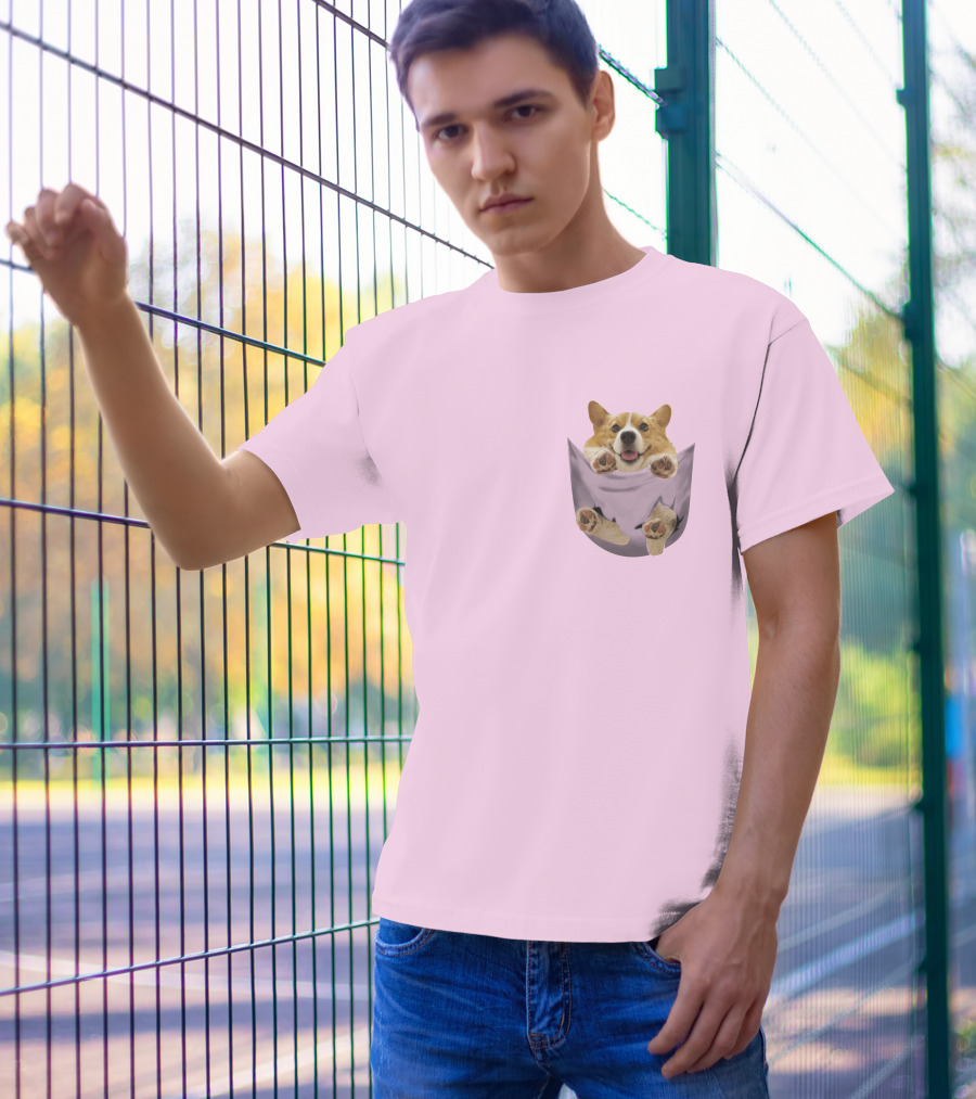 Lovely Corgi Pocket Pal T-Shirt