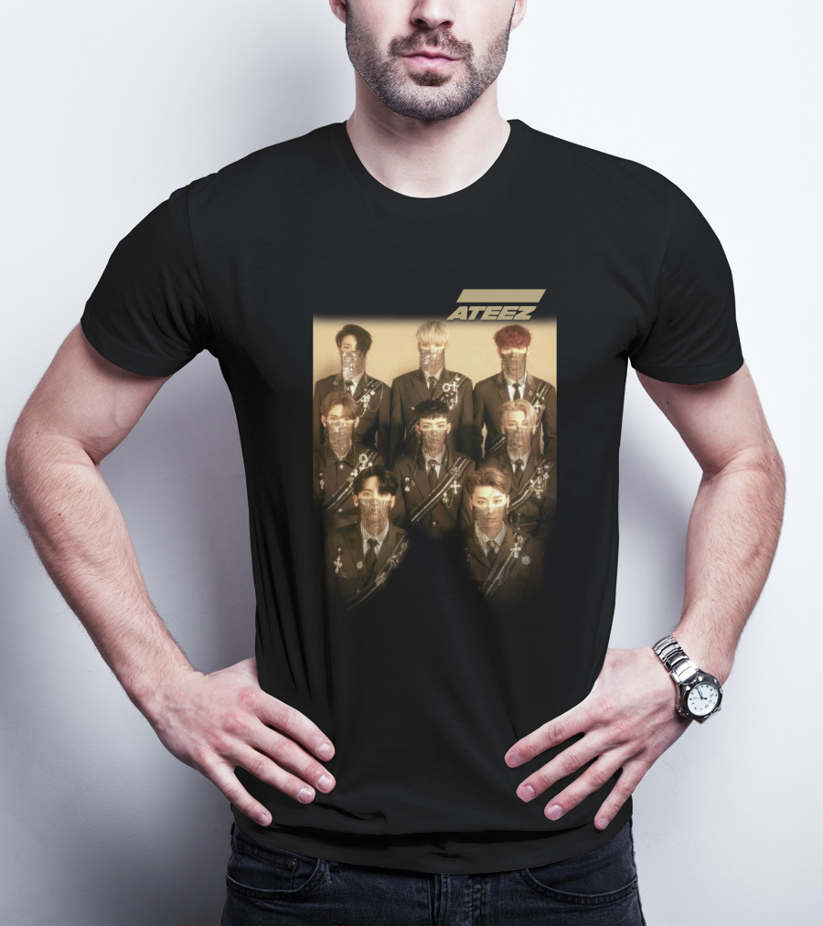 ATEEZ Band Members In Ornate Military-Style Outfits T-Shirt