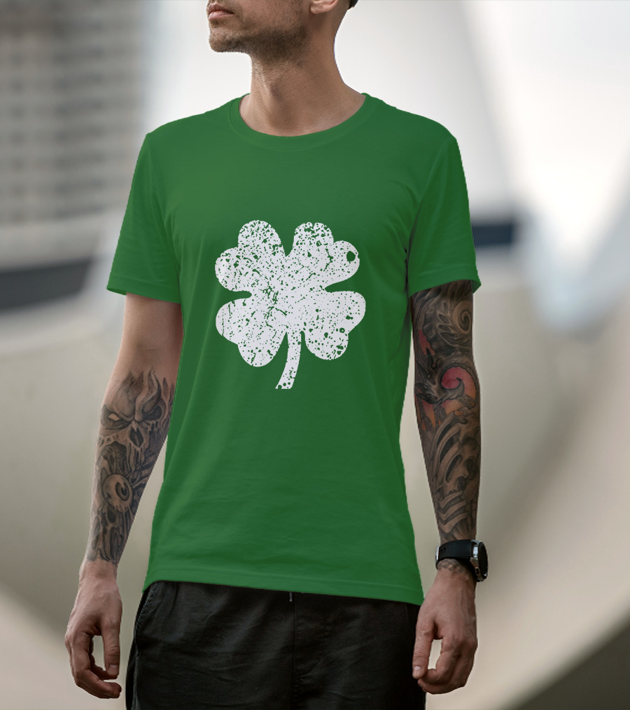 Four Leaf Clover St. Patrick's Day Green Lucky Charm T-Shirt