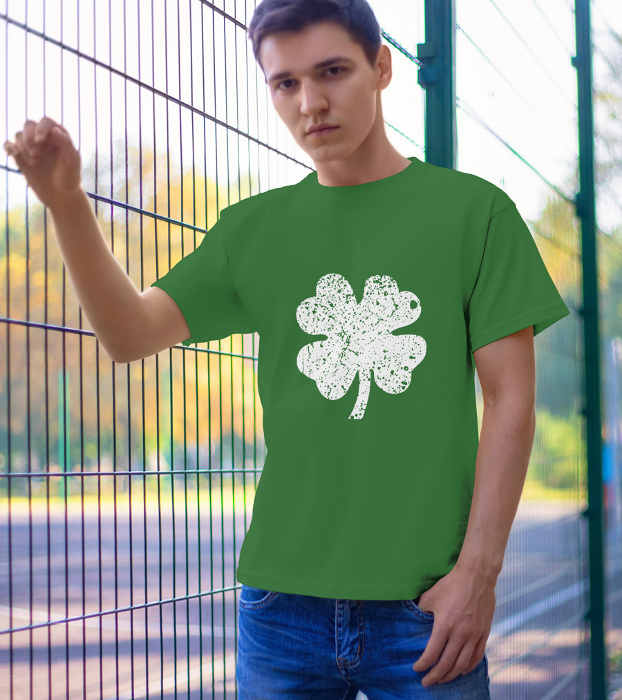 Four Leaf Clover St. Patrick's Day Green Lucky Charm T-Shirt