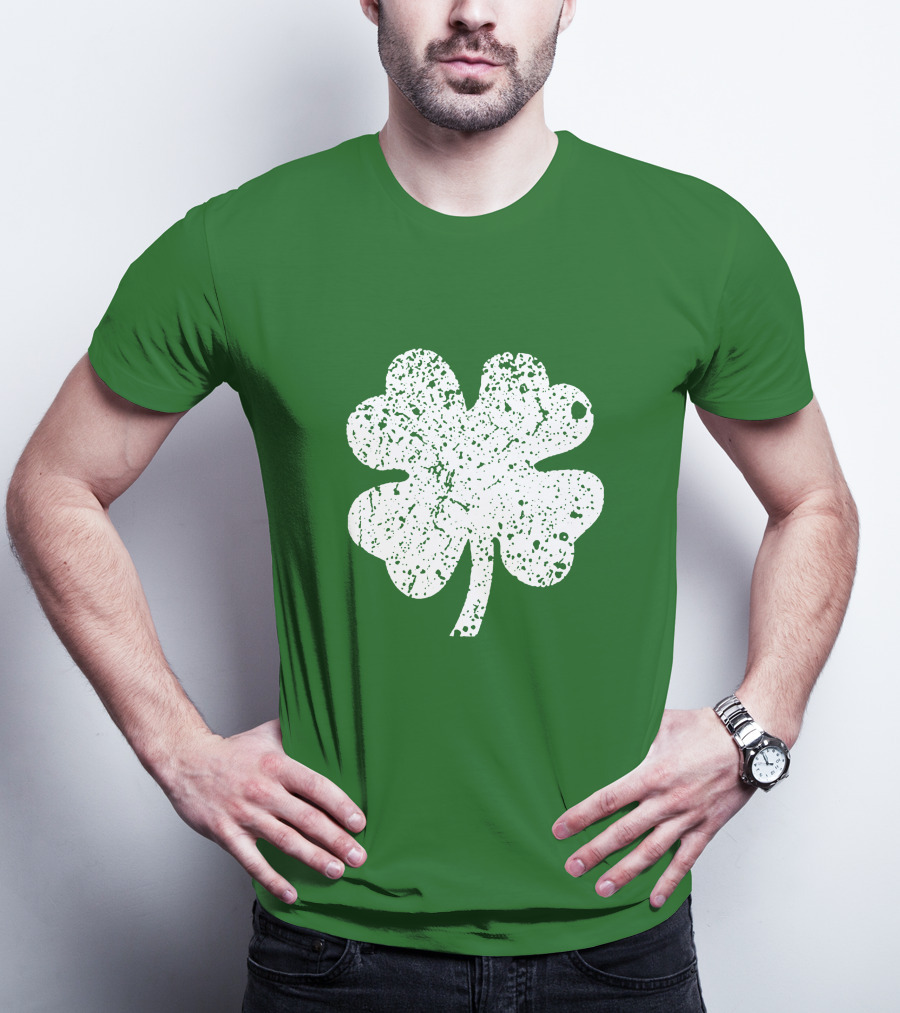 Four Leaf Clover St. Patrick's Day Green Lucky Charm T-Shirt