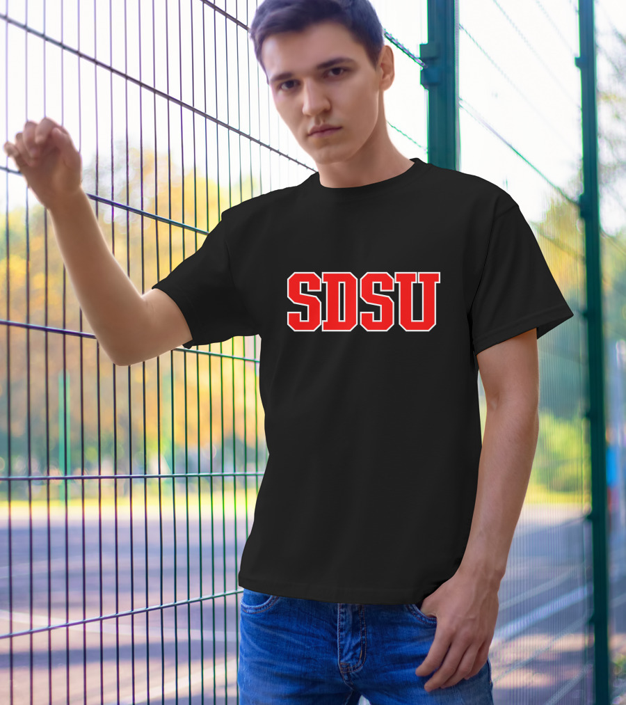 SDSU San Diego State University Bold Red Letters T-Shirt