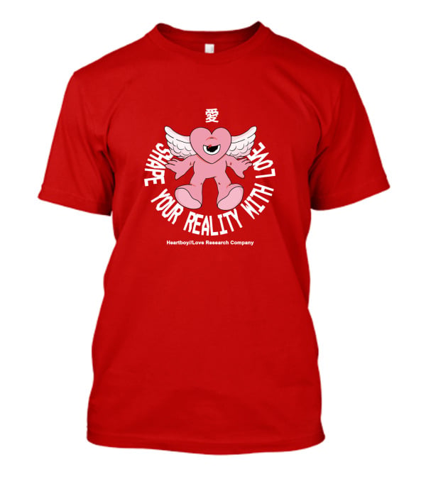 Heartboy Love Research Company Shape Your Reality With Love Winged Heart Character T-Shirt