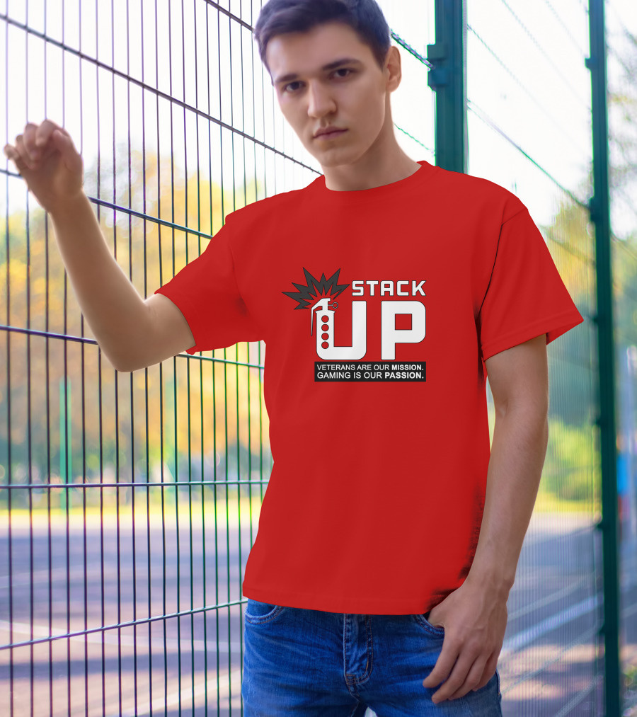 Stack Up Veterans Are Our Mission Gaming Is Our Passion T-Shirt
