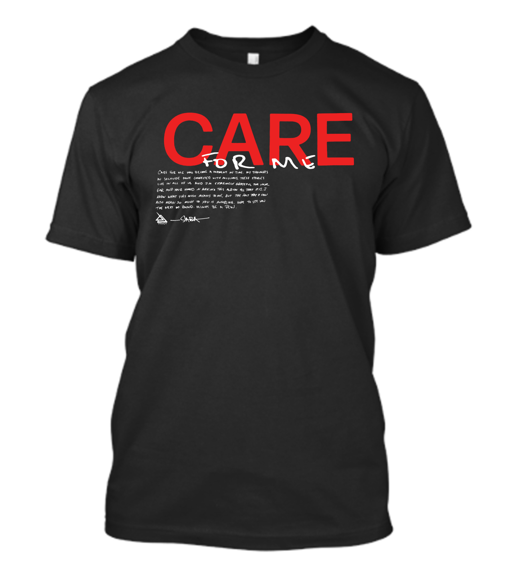 Saba Merch Care For Me Handwritten Text And CARE T-Shirt