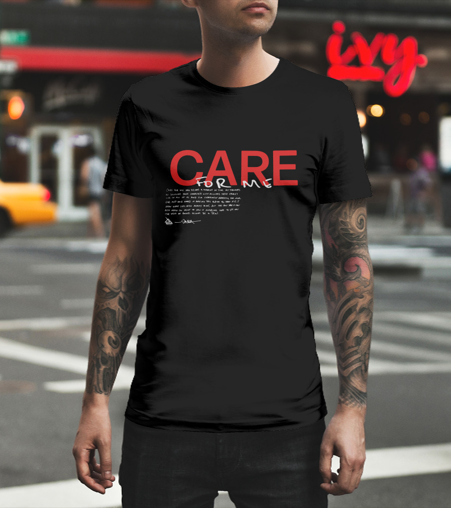 Saba Merch Care For Me Handwritten Text And CARE T-Shirt