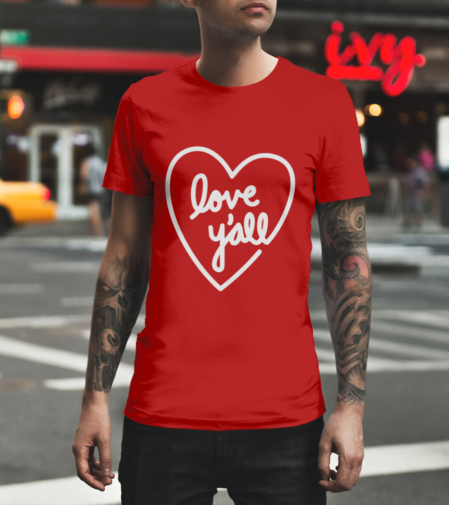 Addison Rae Merch Love Y'all Heart T-Shirt